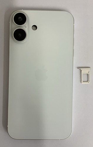 iPhone 16 Housing Replacement Back & Frame Metal Glass Chassis - White ...