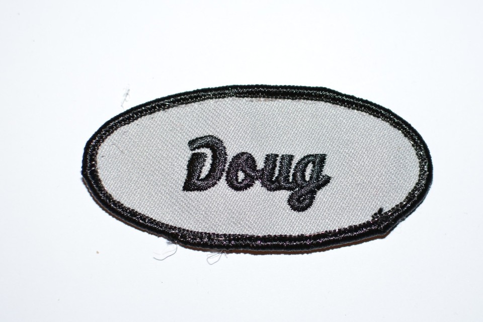 Employee Embroidered Worker Name Tag Sewn Patch for Uniform Work Shirt ...