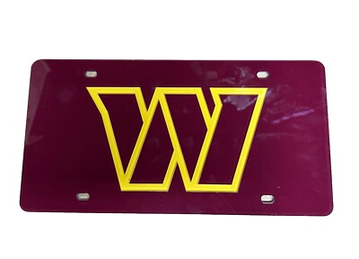 Nfl New Washington Commanders Mirror License Plate | eBay