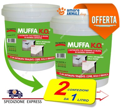 2 CONFEZIONI - Muffa KO Tecnostuk Antimuffa Fondo Sbiancante Coprente ...