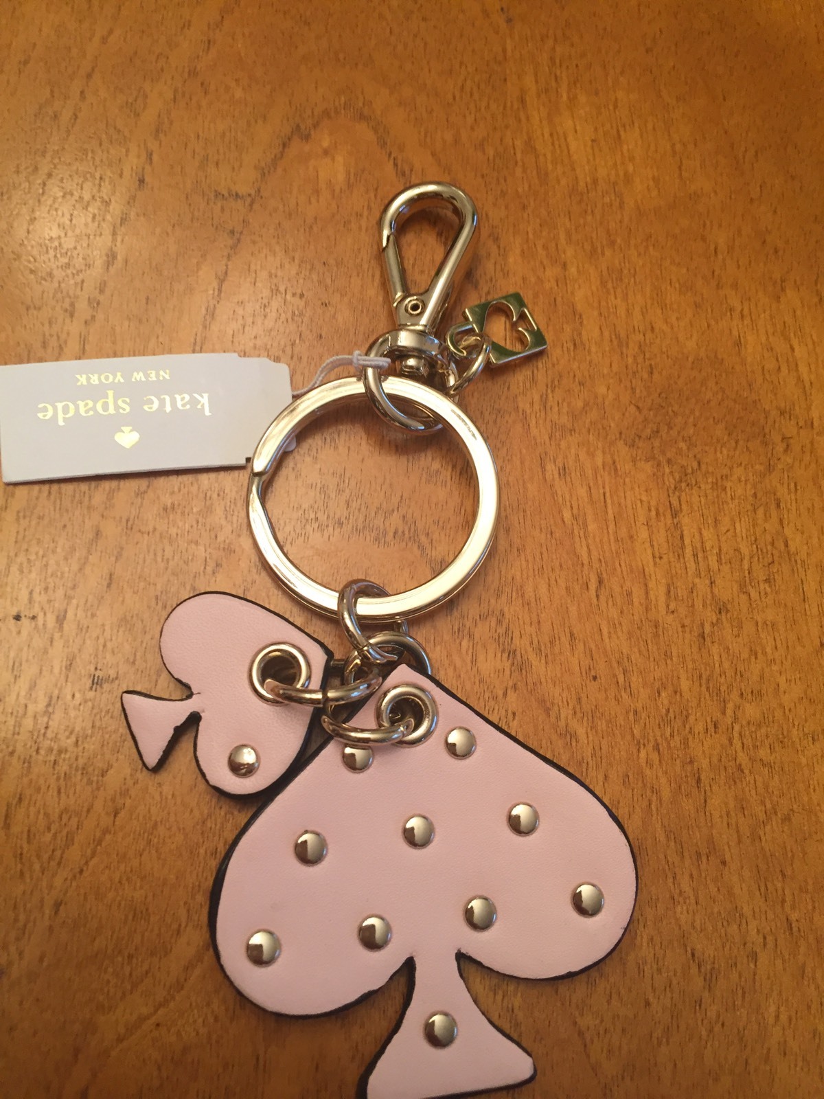 Kate Spade Keychain/fob Posypink -gold Studded Spade NWT Last One | eBay