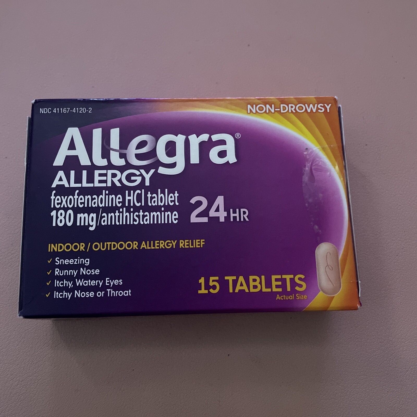 Allegra Allergy Fexofenadine HCI 180mg/ Antihistamine 24 HR 15 Tablets Exp 10/24 | eBay