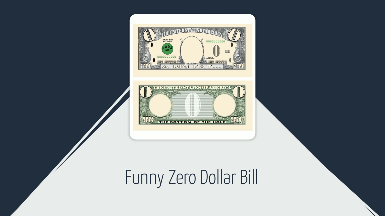 Pack of 500 - Zero Dollar Bills - The Gift for The Person Who Wanted ...