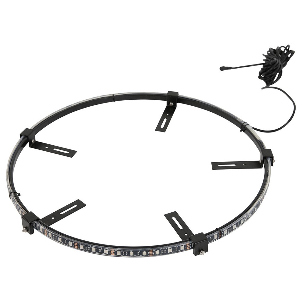 15.5'' RGB Wheel Ring Lights LED Rim Light Remote & App For Dodge Ram ...