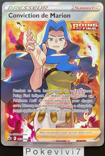 Carte Pokemon CONVICTION DE MARION 193/198 FA Full Art EB06 FR OCCASION ...