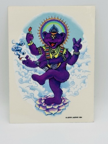 Vintage Grateful Dead Jerry Jasper Deadhead Hindu Bear Decal Sticker ...