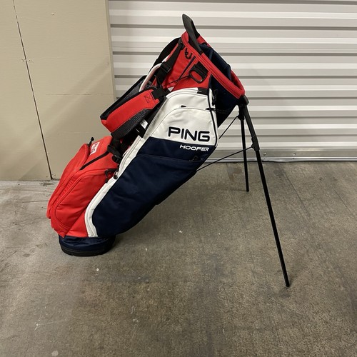 Ping Hoofer Navy/White/Red 5-Way Top Stand Carry Bag | eBay