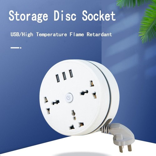 Round Power Strip Plug ABS Extension Socket Universal Power Strip Home ...