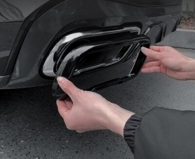 BMW G05 X5 G06 X6 X7 G07 Rear Exhaust Pipe Muffler Tip Cover Trim Black ...