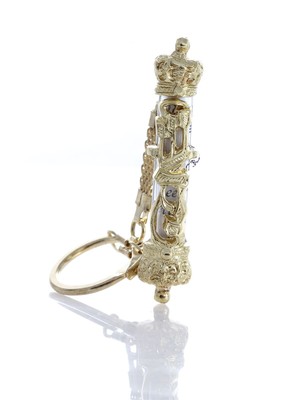 JERUSALEM Israel Mezuza Key Chain Gold Judaism Amulet Pendant Lucky ...