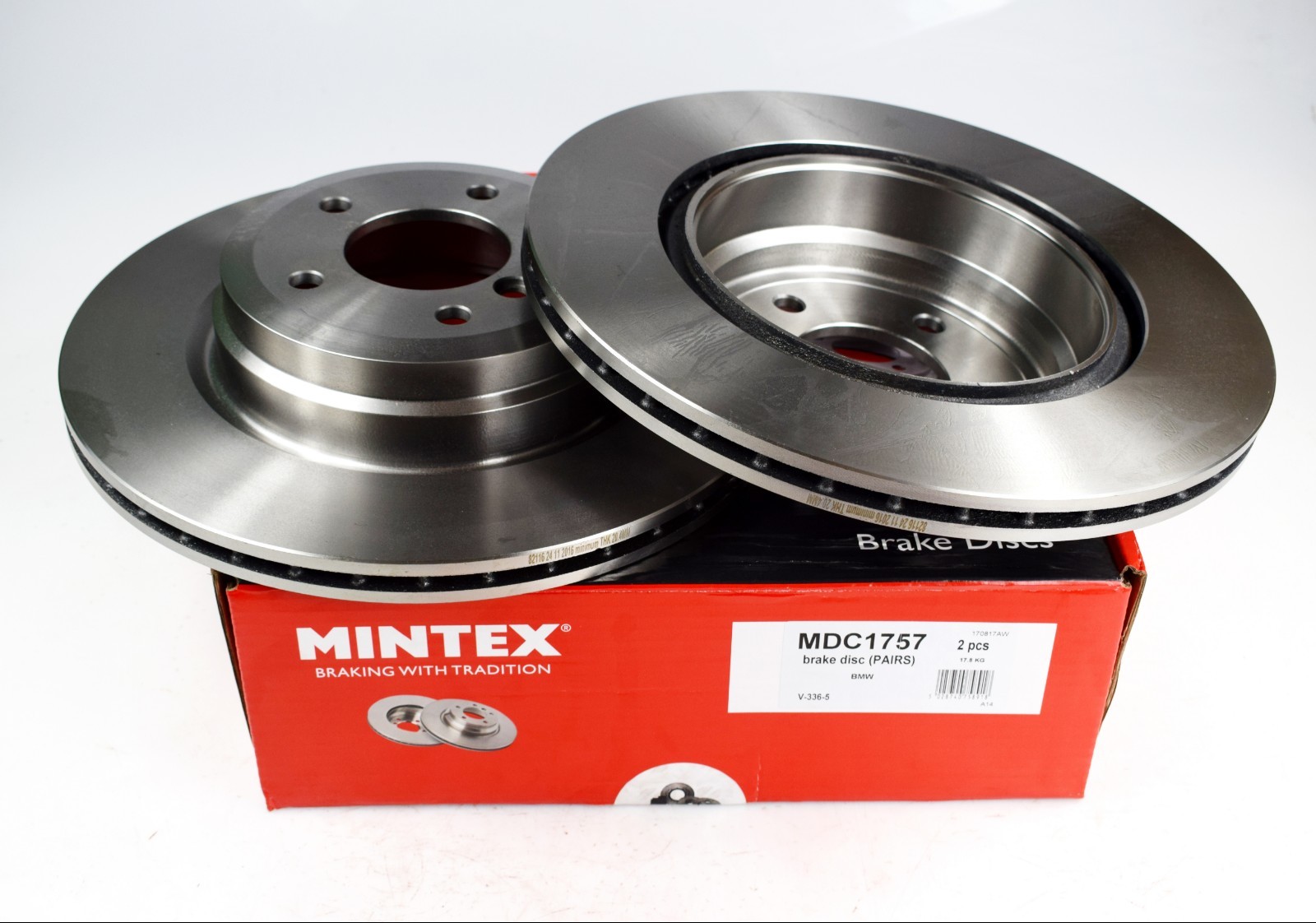 2X MINTEX REAR DISC BRAKES MDC1757 BMW 3 E90 E93 E92 E91 320 325 330 ...