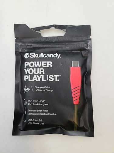 Skullcandy Power your Playlist line charging cable red | eBay