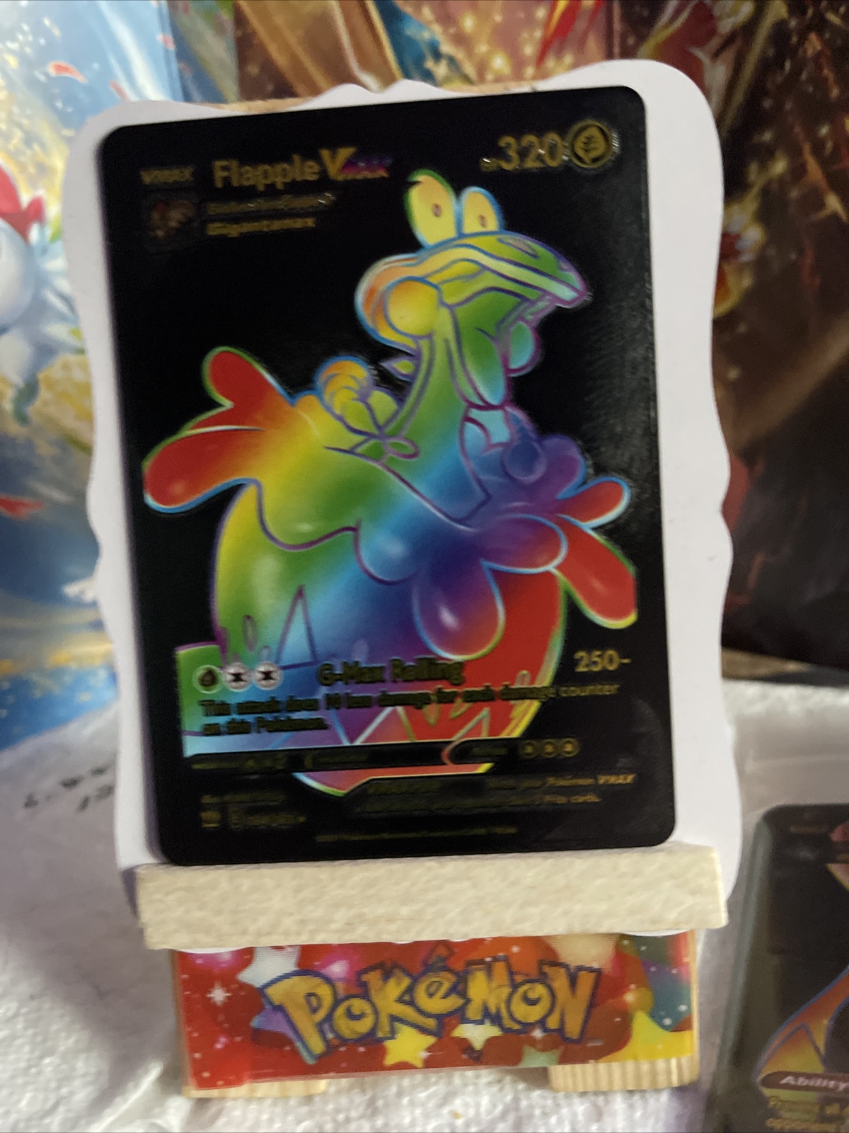 Rainbow Flapple VMAX Pokemon BlackFoil Card 🔥Fan Art🔥NM | eBay