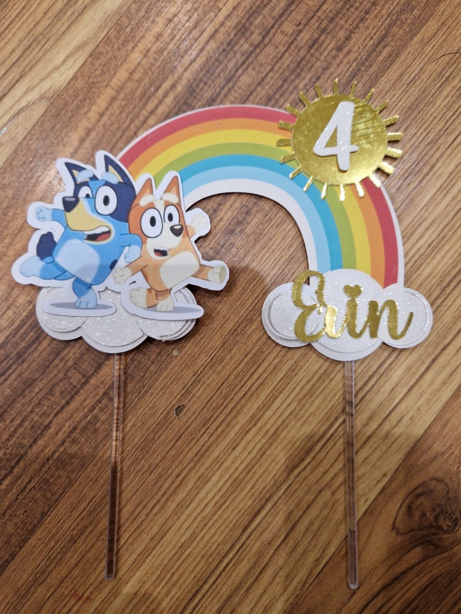 Rainbow Bluey Bingo Cake Topper / Bluey Inspired Cake Topper / Cake ...