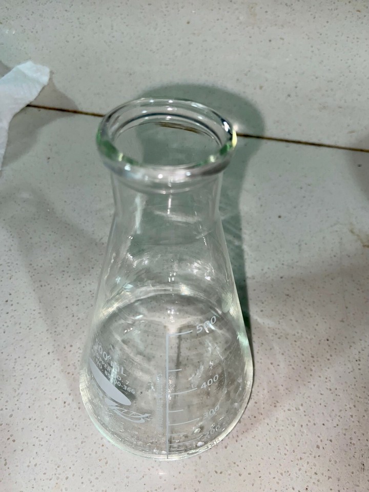 VWR 500mL Glass Erlenmeyer Flask Heavy Duty Rim - Excellent Condition ...