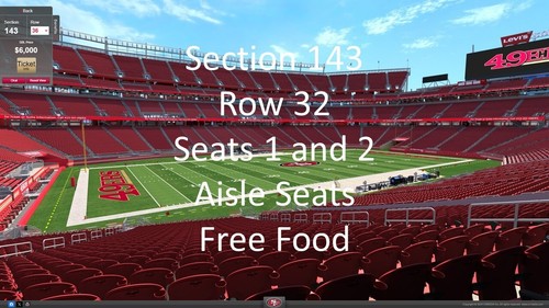 2 (Two) Tickets Tennessee Titans @ San Francisco 49ers 12/14/2025 Sec ...