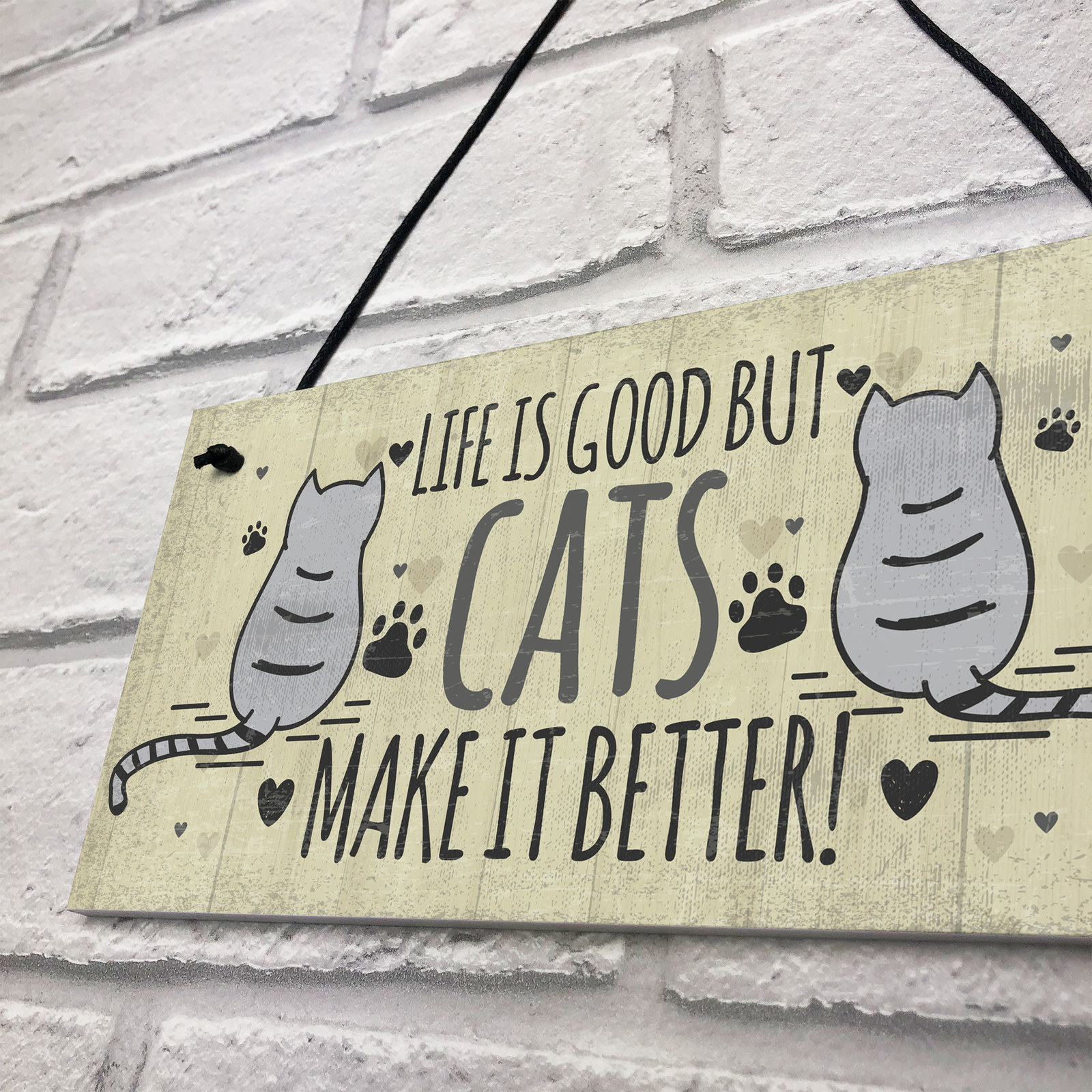 Funny Cat Signs For Home Cat House Wall Plaque Sign Xmas Gift For ...