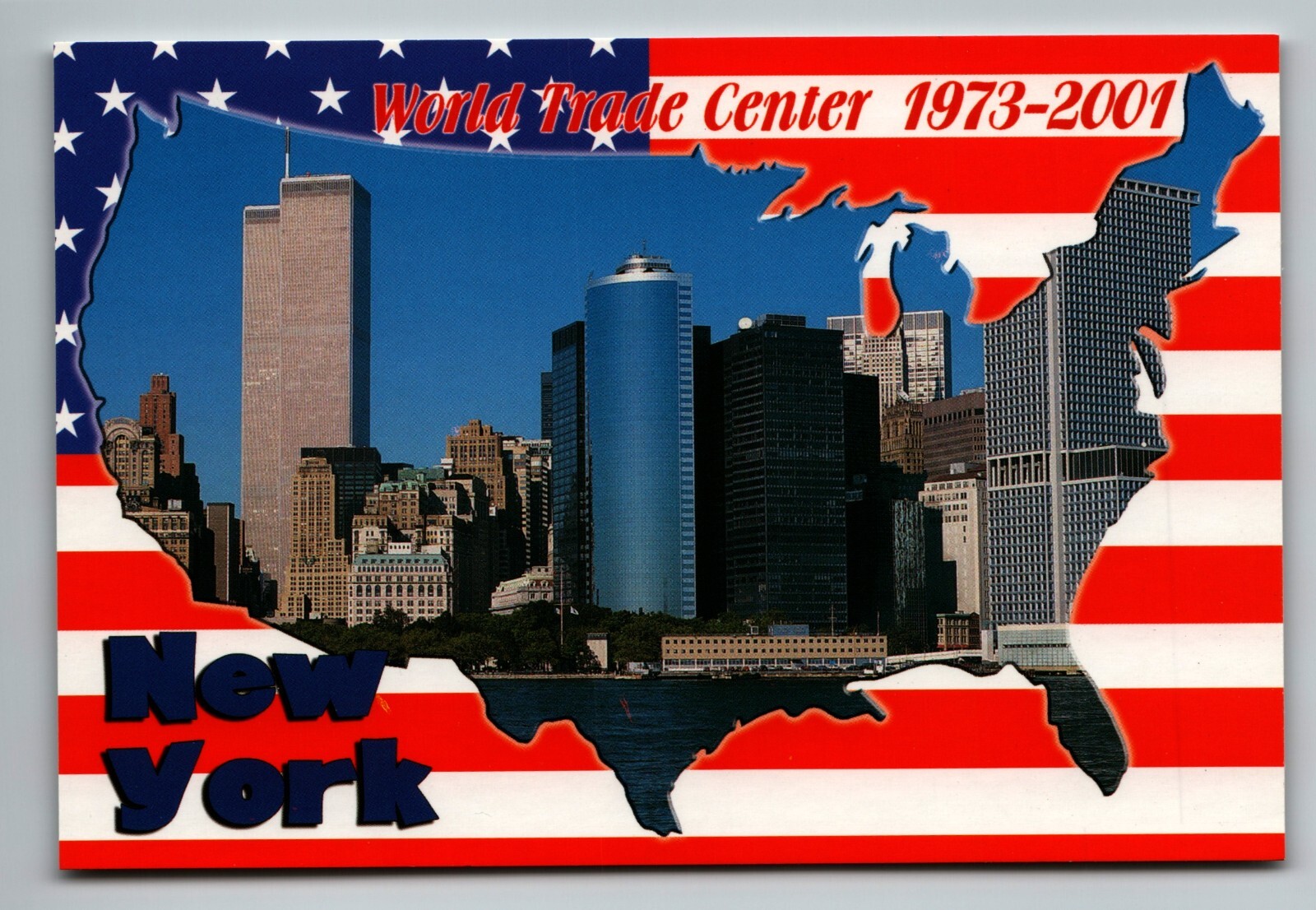 World Trade Center New York 9/11 - flag Postcard 1973-2001 | eBay