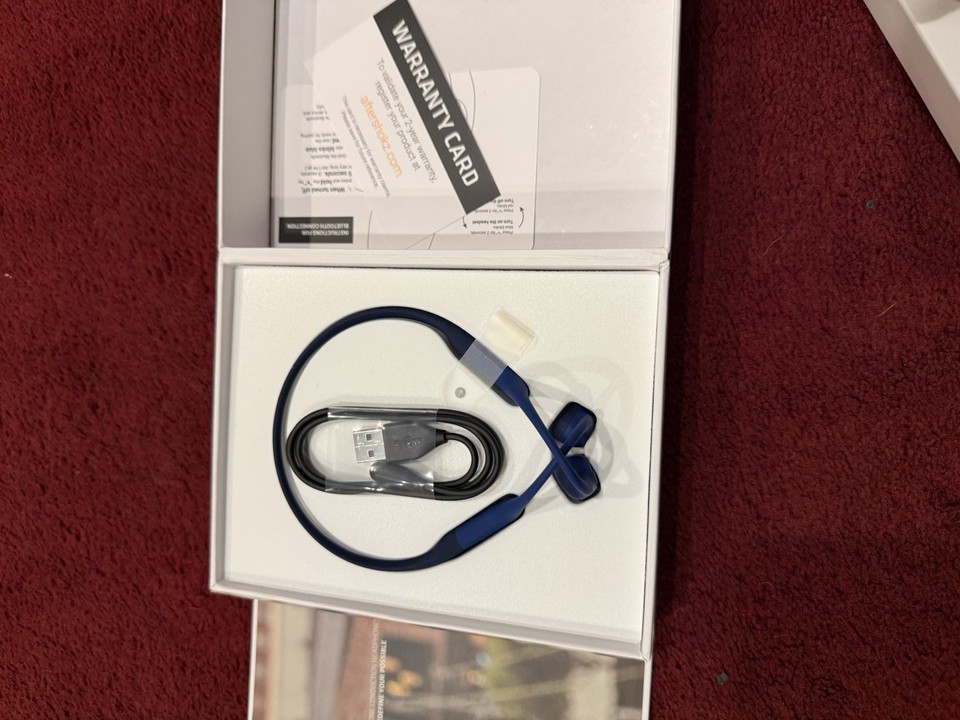 AfterShokz Aeropex Open-Ear Bone Conduction Wireless Headphones - Blue ...