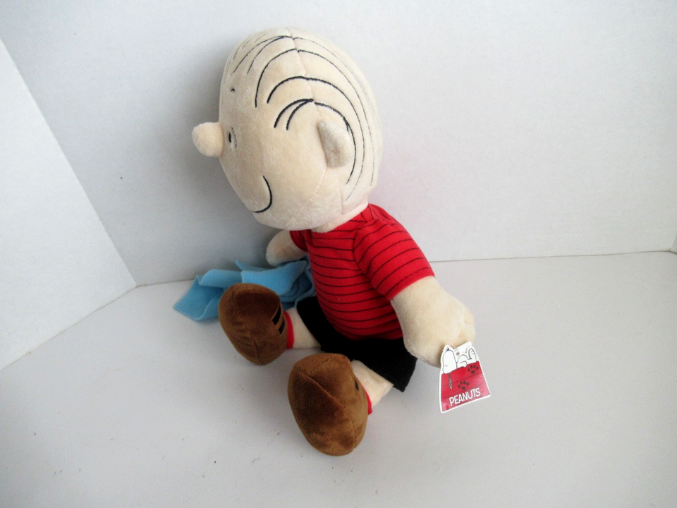 Cedar Fair Peanuts Linus Plush Charlie Brown Red Stripe Shirt Blue ...
