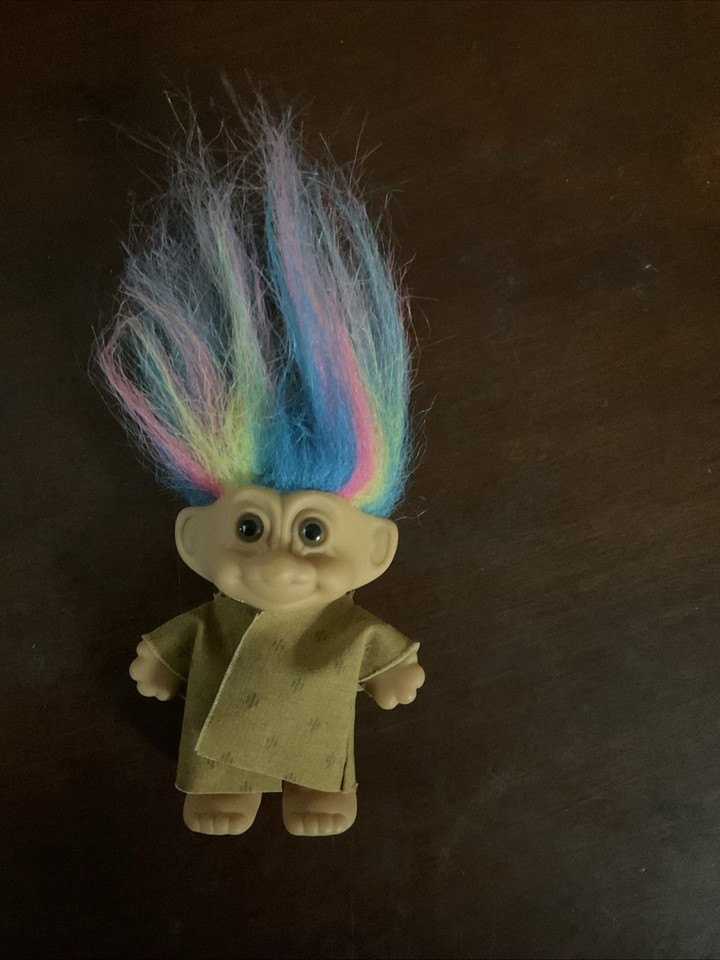 2X Russ Troll Doll Figure with Rainbow Hair and Brown Eyes 3 Inches. Magic Costu | eBay Australia