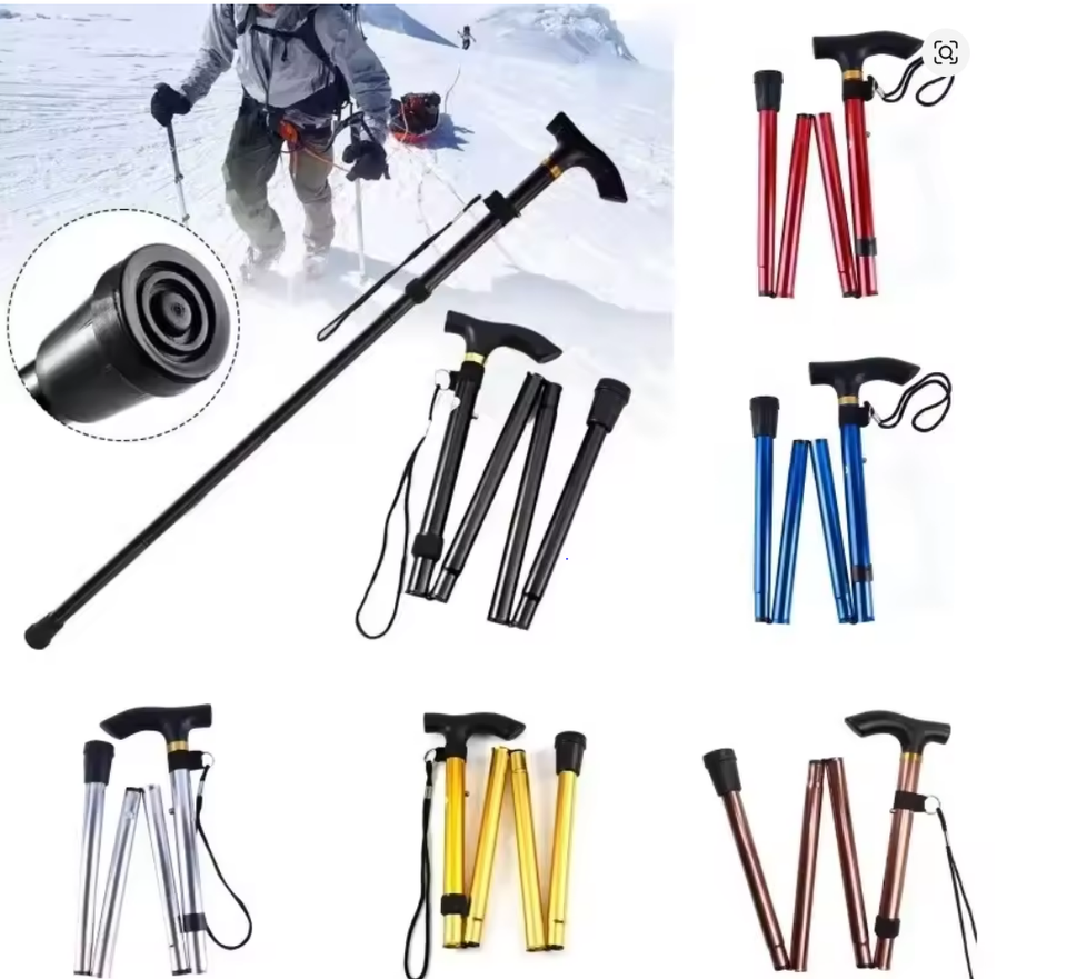 Lightweight Easy Folding Aluminium Walking Stick Cane, Height ...