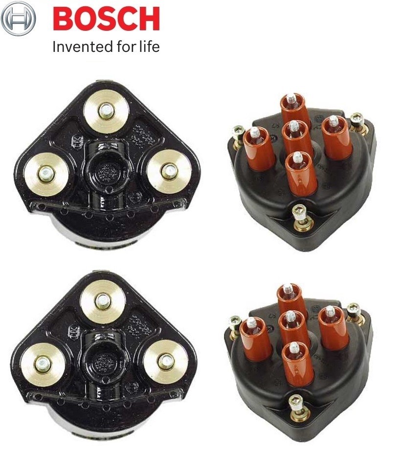 For Mercedes W119 W124 R129 400E Set of 2 Distributor Rotors & 2 Caps ...