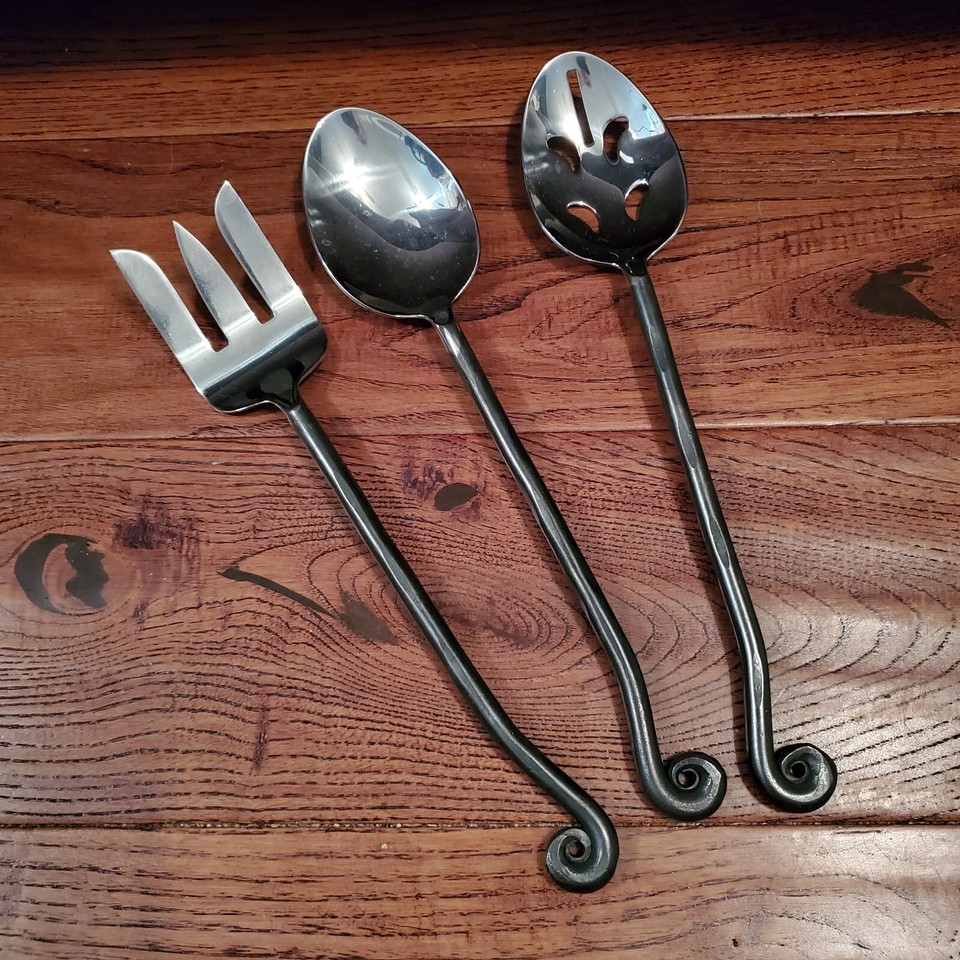 Gourmet Settings Treble Clef Serving Utensils - fork, spoon & slotted ...