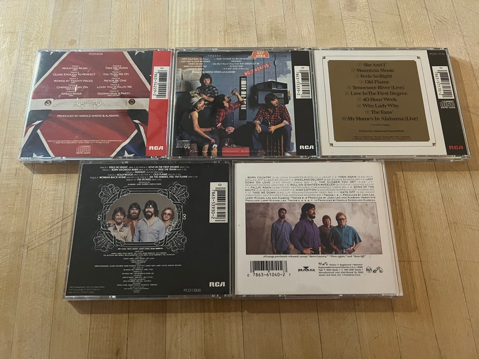 Alabama CD Lot of (5) Greatest Hits 1 & 2, Feels So Right, Mountain ...