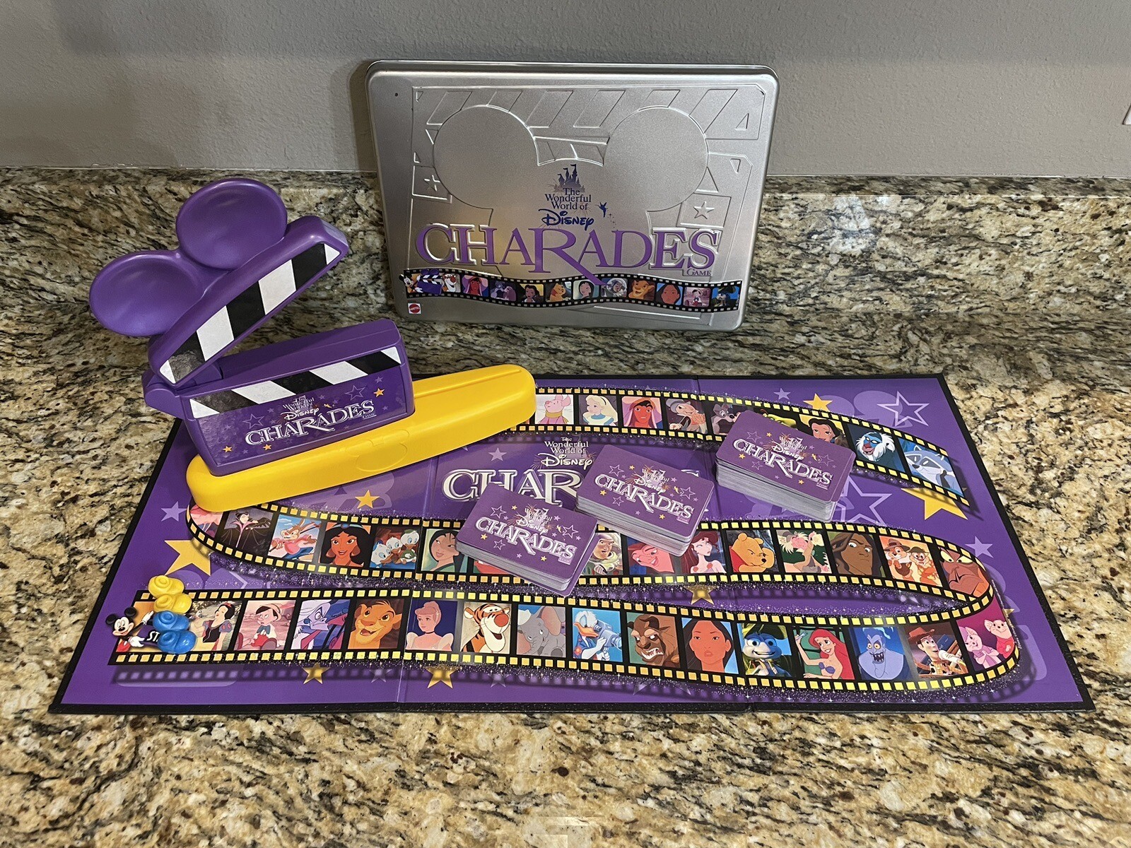 Wonderful World Of Disney Charades Game * Metal Tin 1999 100% Complete ...