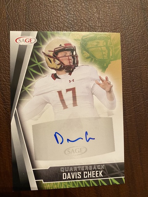 2022 SAGE High Series - Autographs Black #A-DC2 Davis Cheek (AU, RC ...