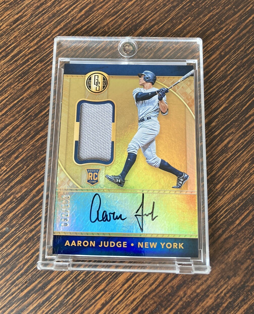 AARON JUDGE ROOKIE AUTO RC 2017 GOLD STANDARD RPA PATCH 92/199 MVP RARE ...