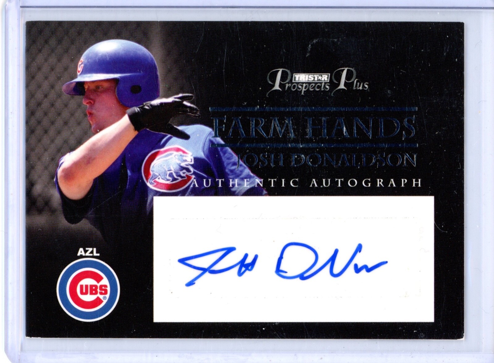 2007 Tristar Prospects Plus Josh Donaldson FH-JD Farm Hands Auto Cubs ...