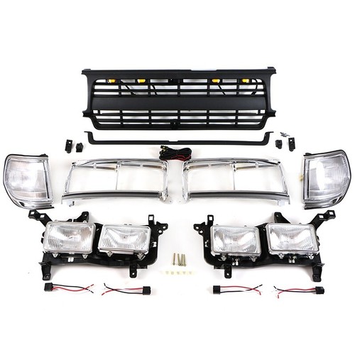 Front Grille & Head Lamp Surround Chrome Brackets Fit For LandCruiser ...