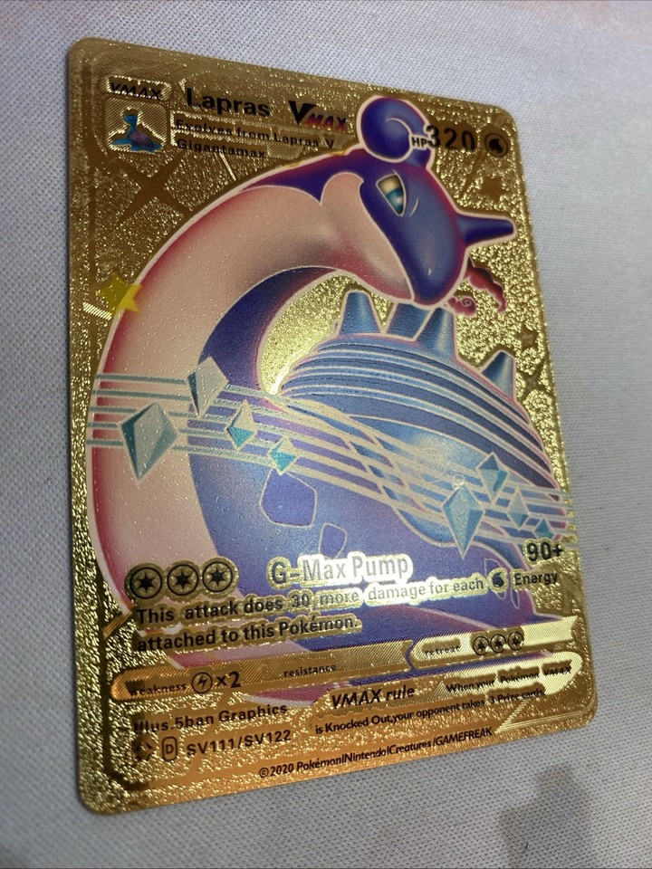 LAPRAS VMAX - Pokemon Metal Gold **Fan Art Card** | eBay