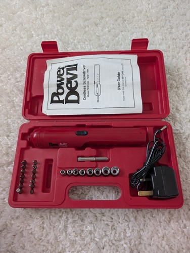 Power Devil Cordless Screwdriver PDS1244 Inc Charger Case & Screwdriver ...