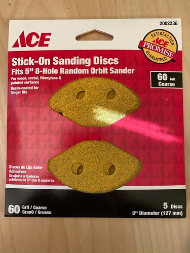 ACE 5 in. Aluminum Oxide Adhesive Sanding Disc 60 Grit Coarse 5 pk ...