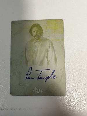 2016 Walking Dead Survival Box Axel Yellow Print Plate Autograph #1/1 ...