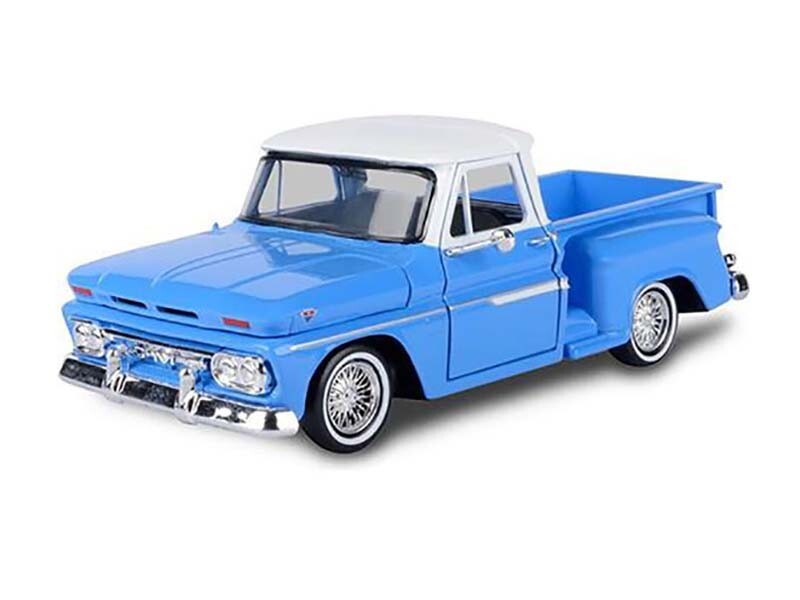 1966 Chevrolet C10 Stepside Lowrider - Blue 1:24 Scale Model Motormax ...