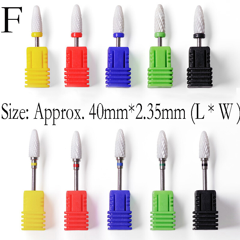 Electric Rotary File Drill Bits Head Manicure Ceramic Carbide Nail Art ...