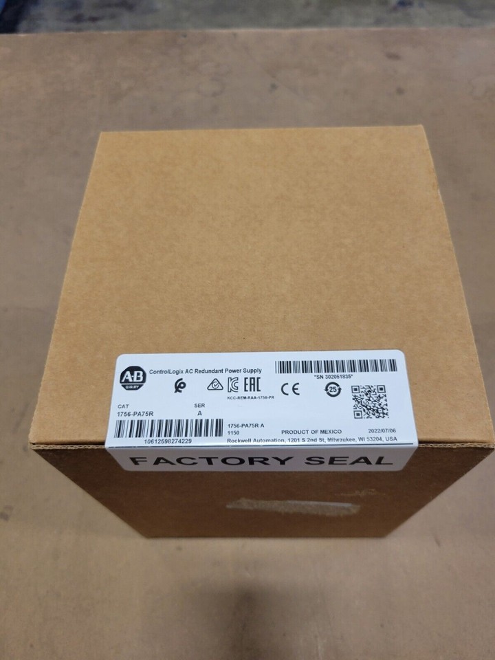 New Sealed AB 1756-PA75R ControlLogix AC Redundant Power Supply US Free ...