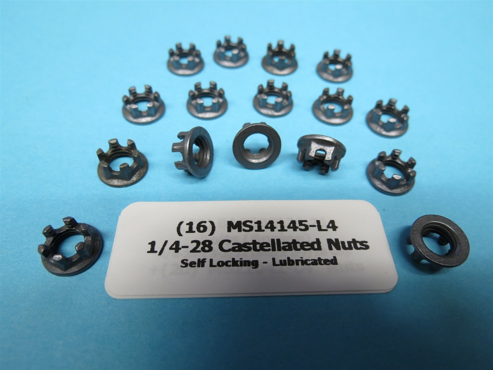 1/4-28 National Aerospace MS14145-L4 Castle Nuts Self-Lock Castellated ...