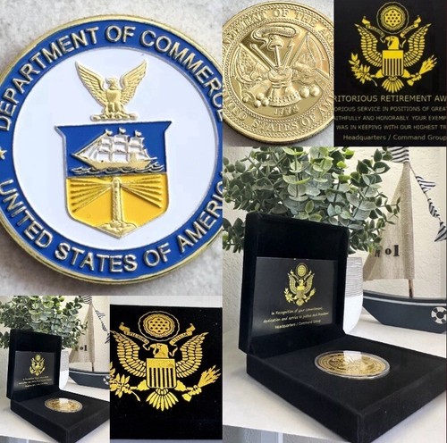 Department of Commerce Challenge Coin With Retirement Award | eBay