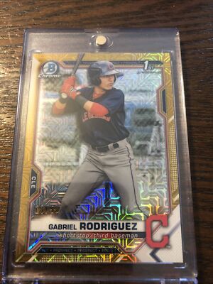 2021 Bowman Chrome Sapphire Gabriel Rodriguez 1st Yellow /50 Cleveland ...