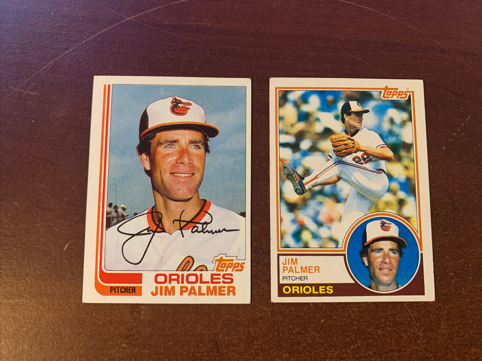 Jim Palmer 1982 Topps #80 and 1983 #490 Orioles HOF | eBay