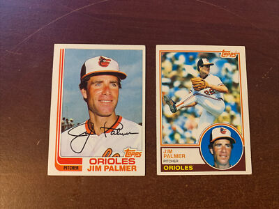 Jim Palmer 1982 Topps #80 and 1983 #490 Orioles HOF | eBay