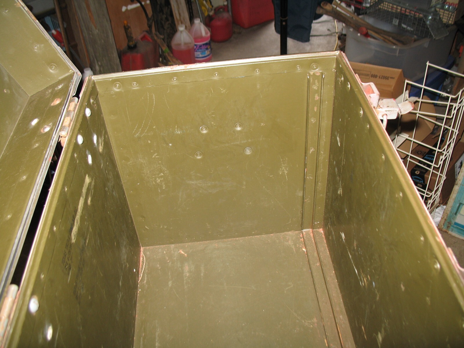 VTG 1964 MILITARY OFFICERS MESS KIT TRUNK CHEST BOX HINGES ADDED ...