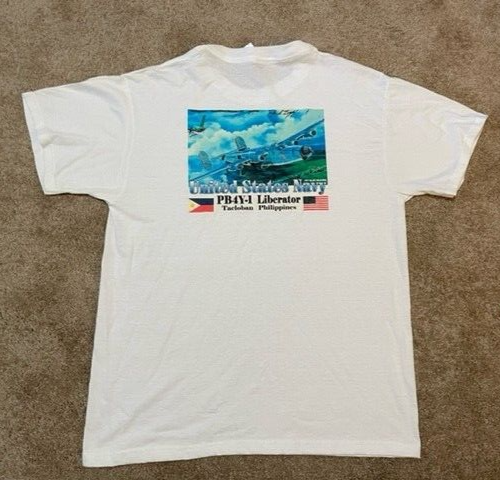 Vintage PG4Y-1 Tacloban Philippines Air Show T Shirt large US Navy ...