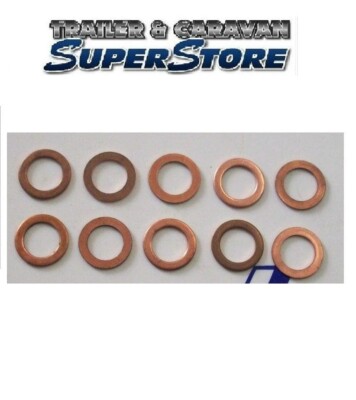 10x Copper washers for calipers & master cylinders on trailers D32 ...