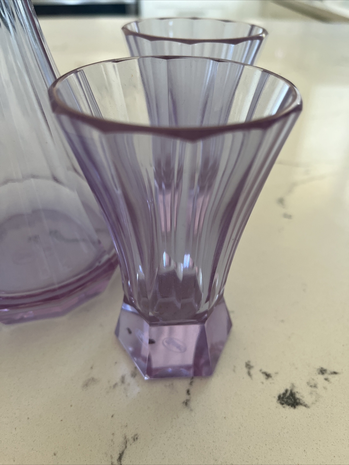 Vintage Moser Purple Decanter And Cordial Set | eBay